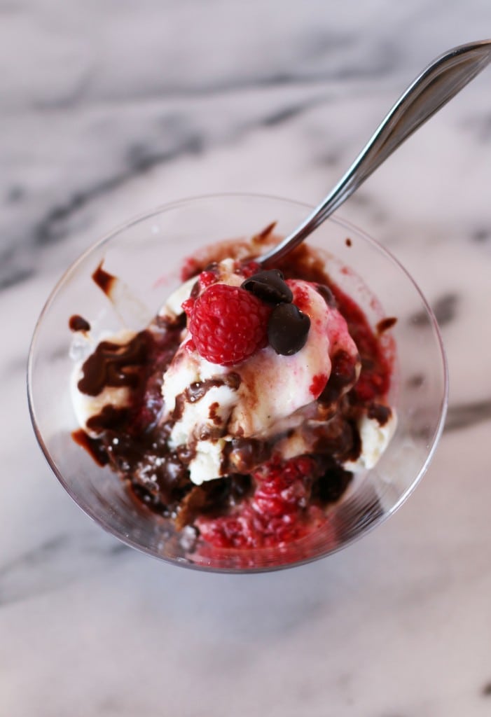 Raspberry And Chocolate Salted Brownie Sundaes Cake N Knife