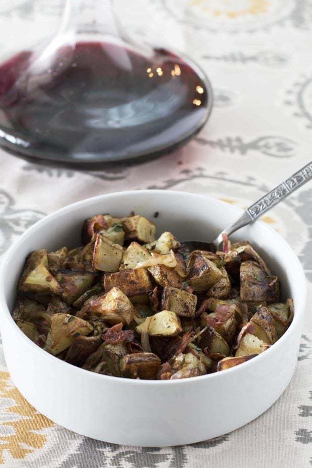 Roasted Potatoes with Pancetta and Fresh Herbs | Cake 'n Knife