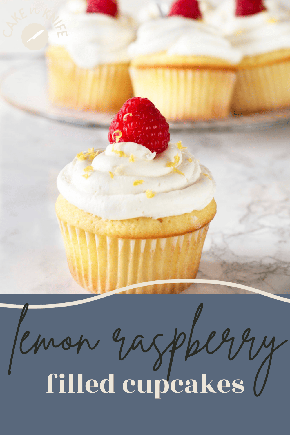 Lemon Raspberry Filled Cupcakes | Cake 'n Knife