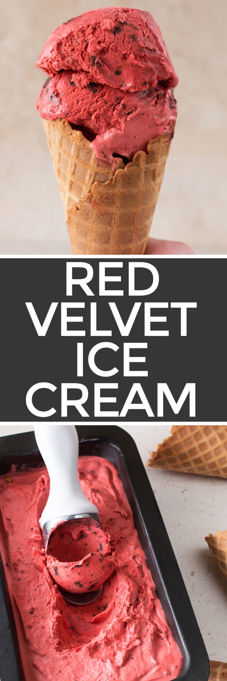 Red Velvet Ice Cream with Brownie Chunks | Cake 'n Knife