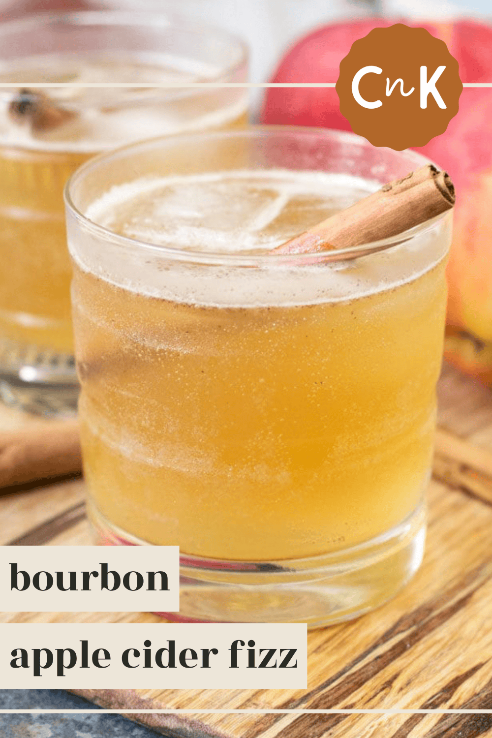 Bourbon Apple Cider Fizz | Cake 'n Knife
