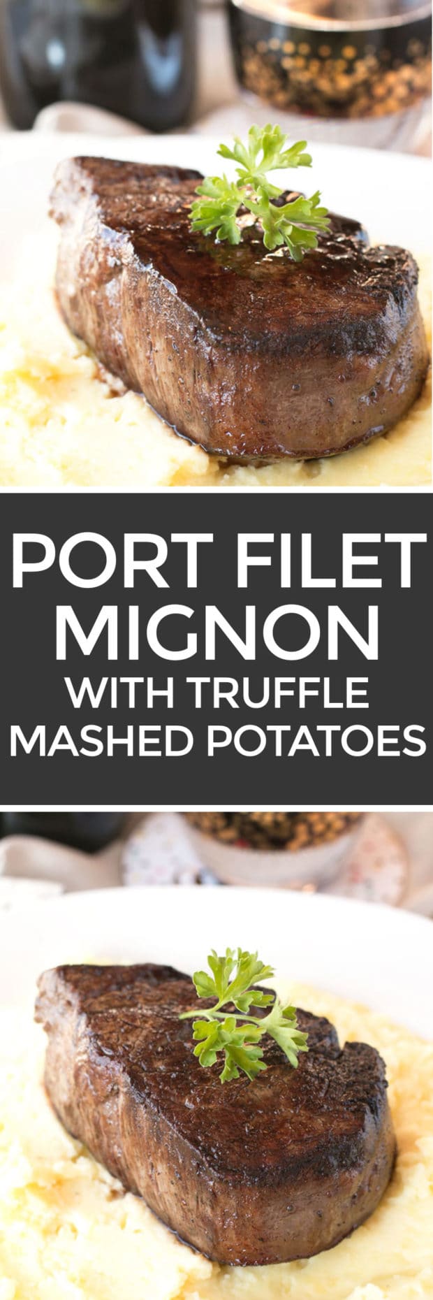 Filet Mignon with Port Sauce and Truffle Mashed Potatoes | Cake 'n Knife