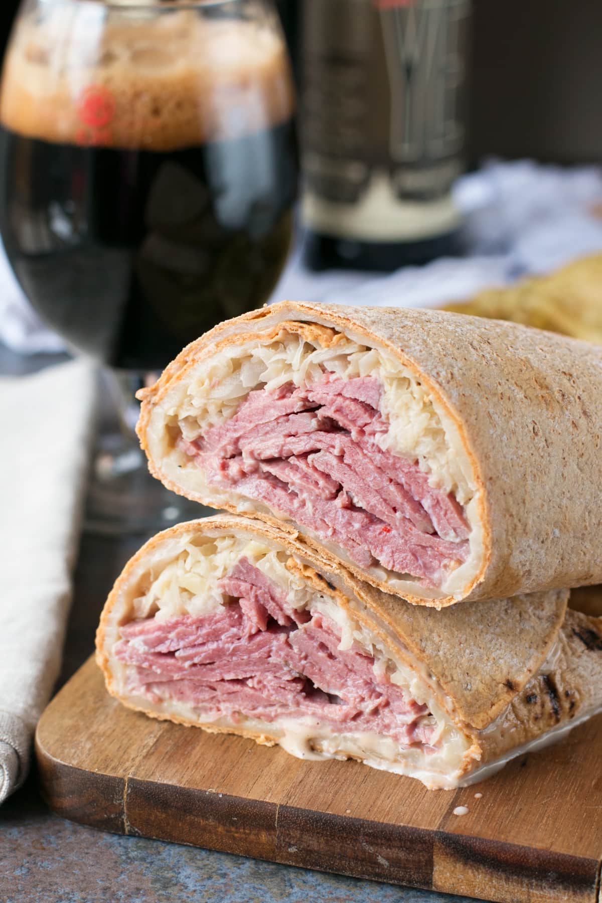 Irish Corned Beef Reuben Wrap | Cake 'n Knife
