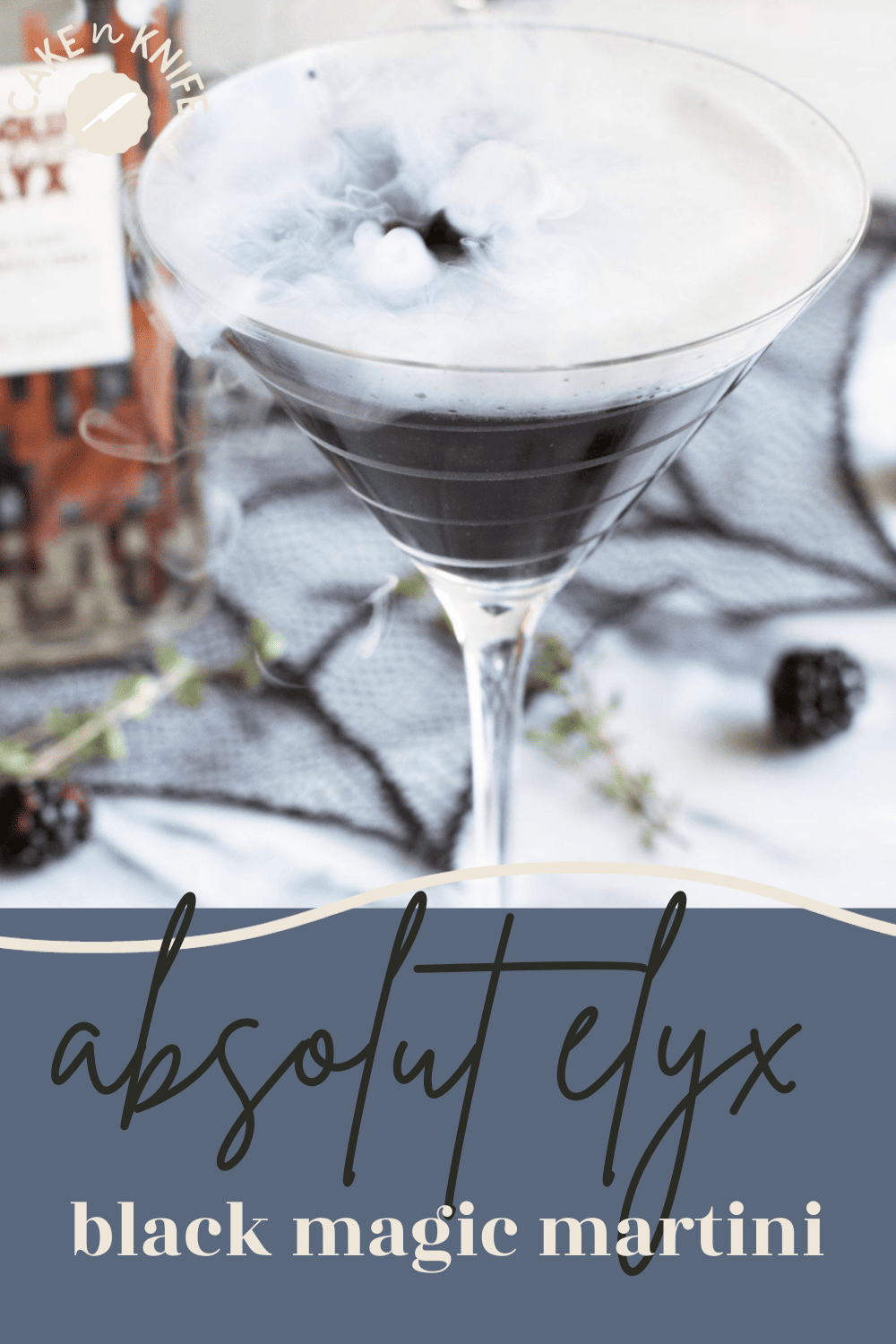 Absolut Elyx Black Magic Martini Recipe | Cake 'n Knife