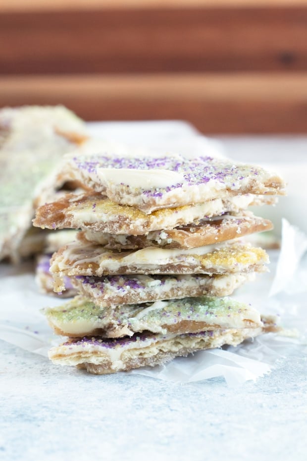 Easy King Cake Crack Candy Recipe | Cake 'n Knife