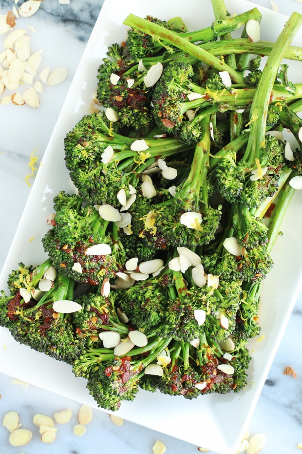 Spicy-Sweet Roasted Broccolini | Cake 'n Knife