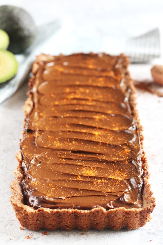 Spicy Chocolate Avocado Tart | Cake 'n Knife