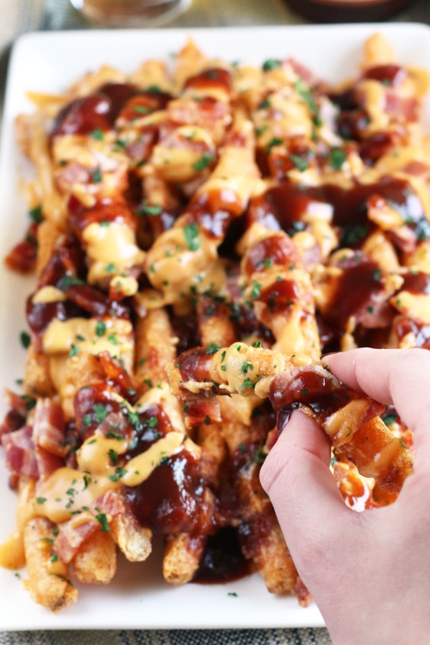 BBQ Bacon Crack Fries | Cake 'n Knife