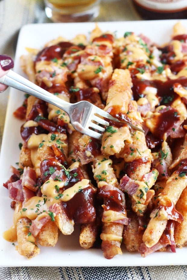 BBQ Bacon Crack Fries | Cake 'n Knife