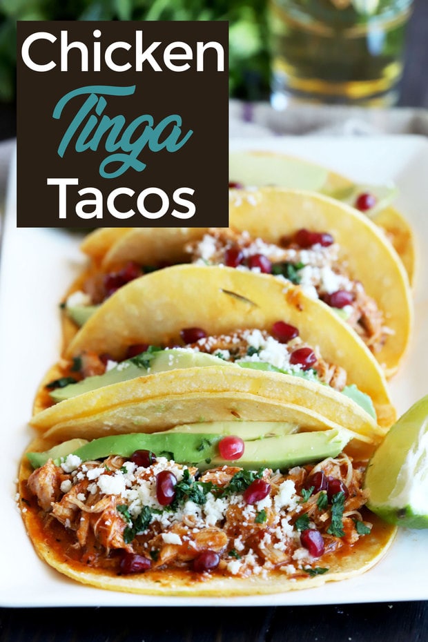 Instant Pot Chicken Tinga Tacos | Cake 'n Knife
