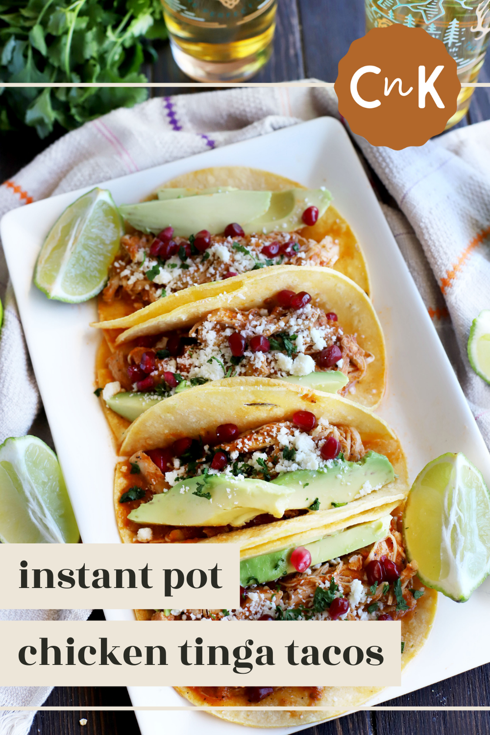 Instant Pot Chicken Tinga Tacos | Cake 'n Knife