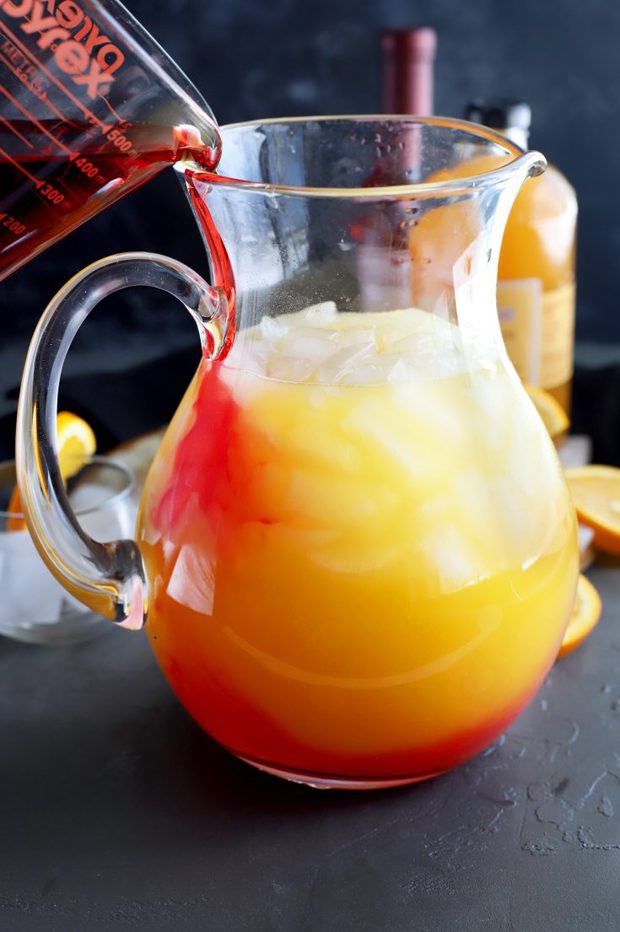 Peach Tequila Sunrise Punch For A Party | Cake 'n Knife
