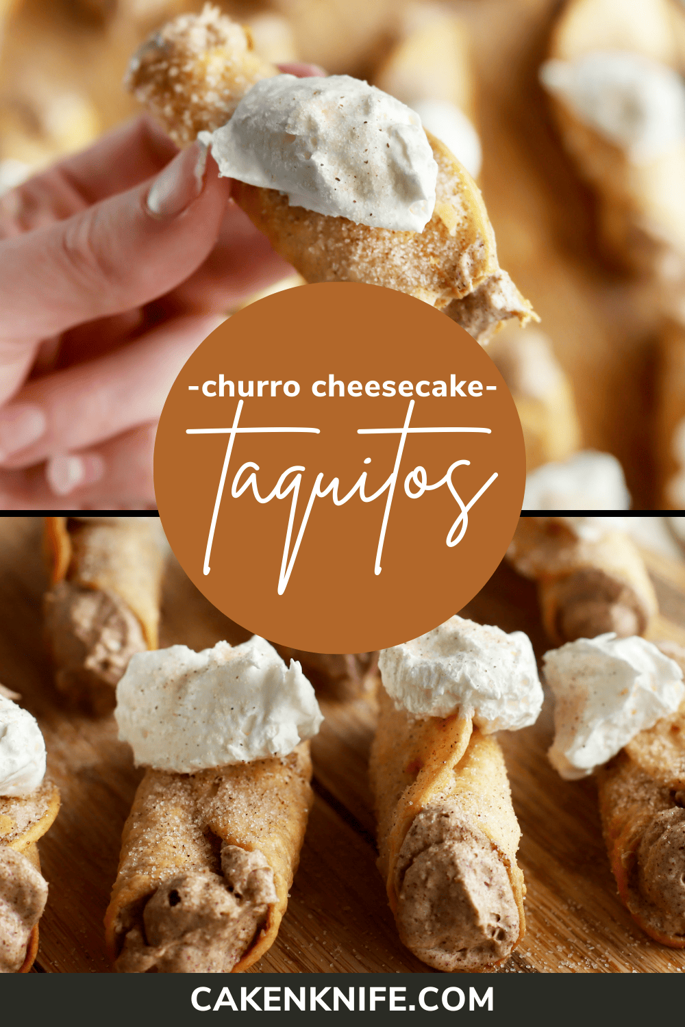 Churro Cheesecake Taquitos Recipe | Cake 'n Knife