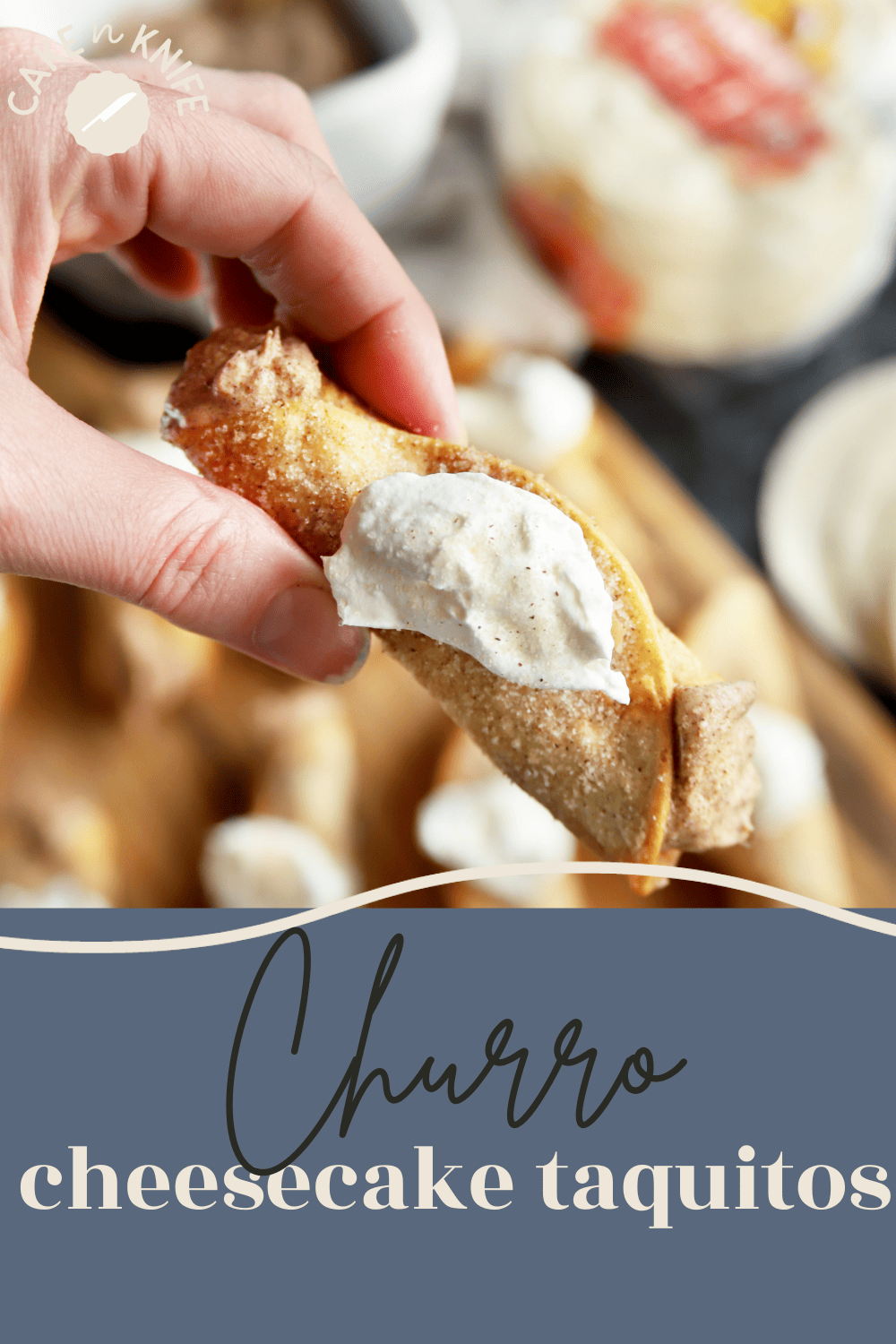 Churro Cheesecake Taquitos Recipe | Cake 'n Knife