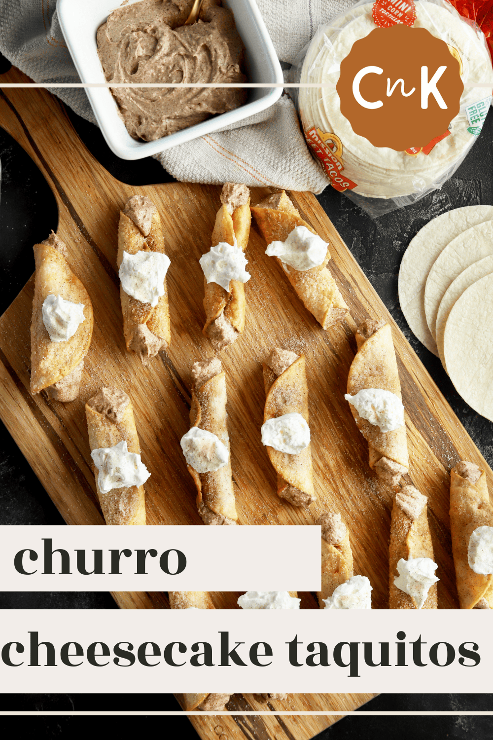 Churro Cheesecake Taquitos Recipe | Cake 'n Knife