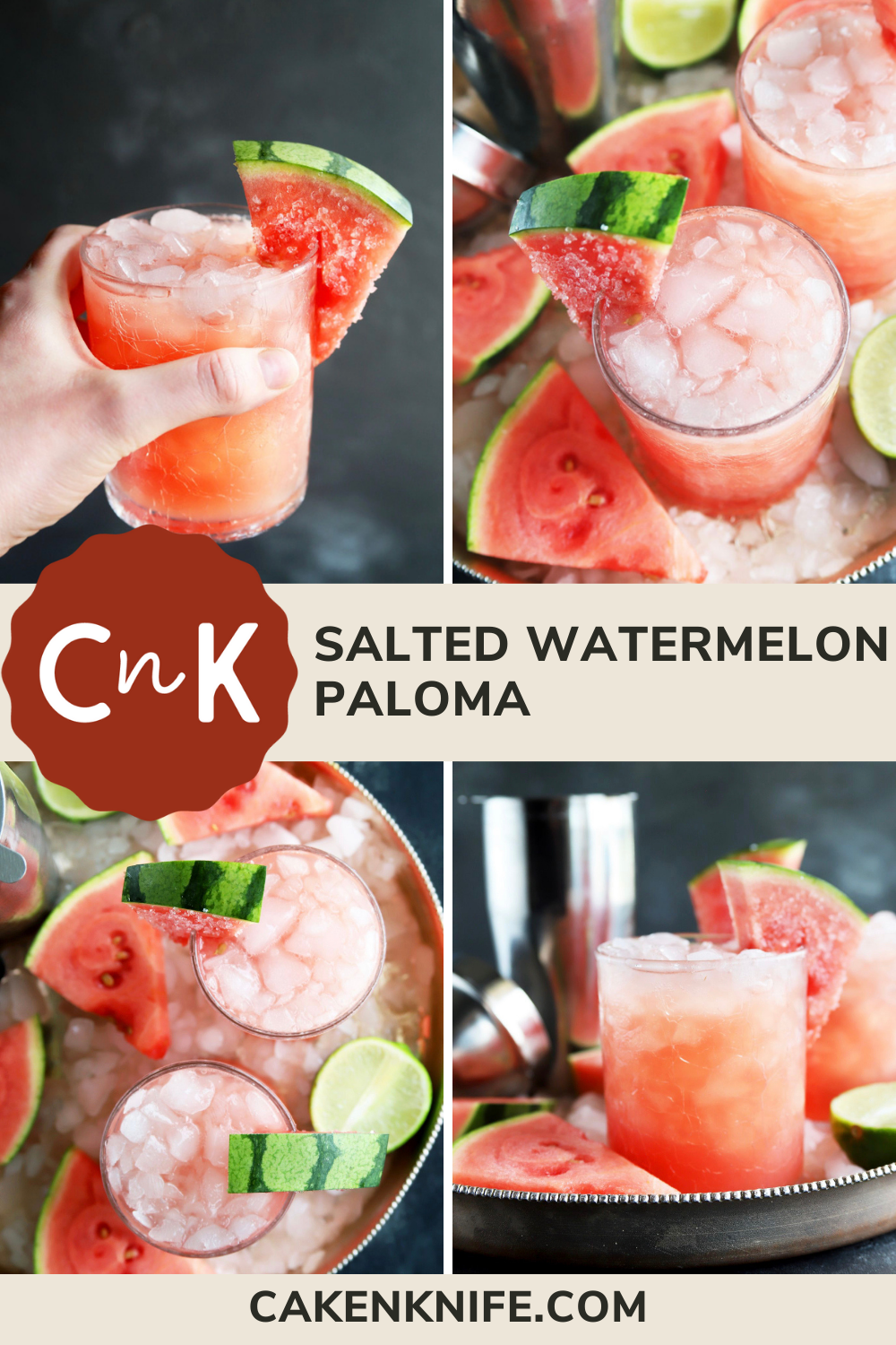 Salted Watermelon Grapefruit Paloma | Cake 'n Knife