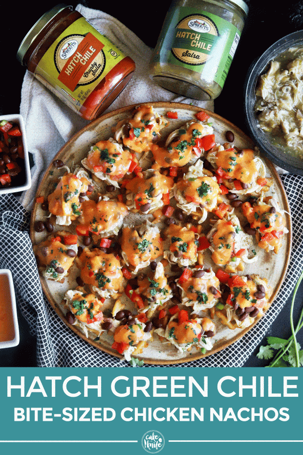 Hatch Green Chile Mini Chicken Nachos | Cake 'n Knife