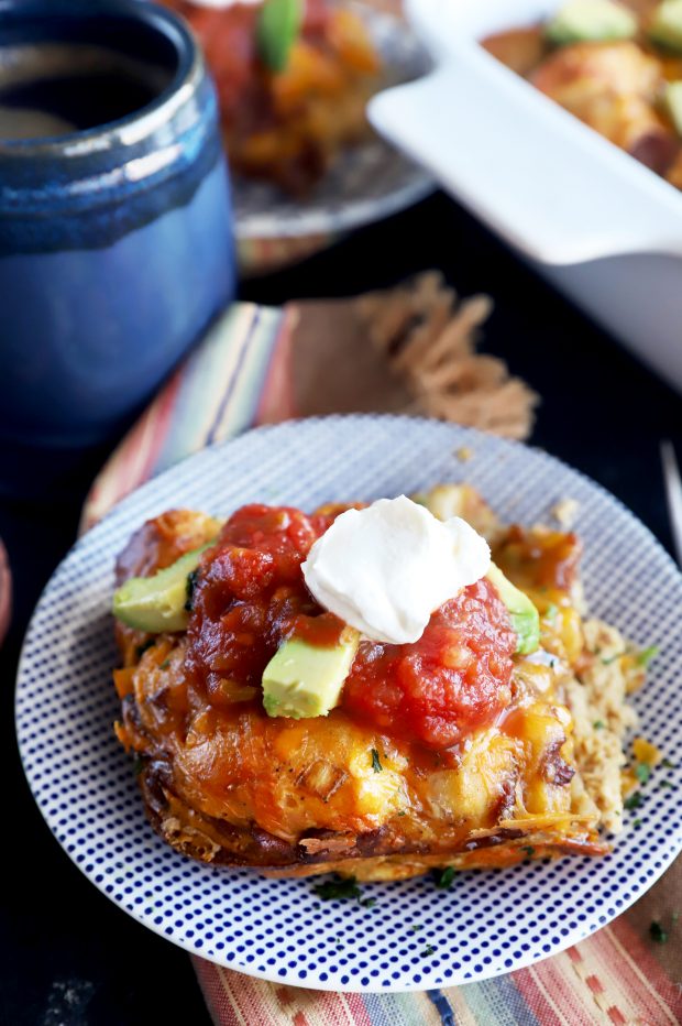 Mexican Bacon Egg & Cheese Biscuit Bake | Cake 'n Knife