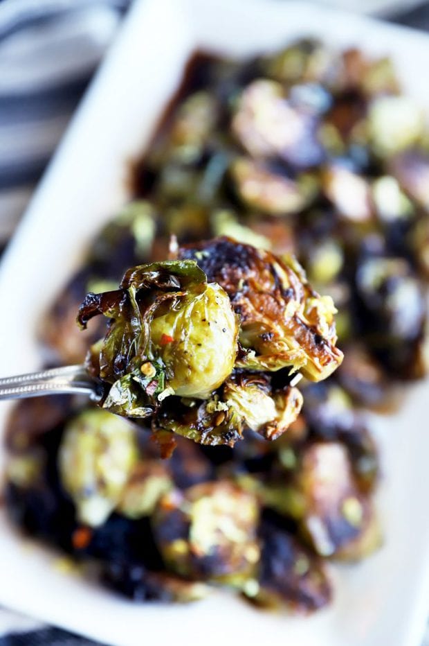 Crispy Brussels Sprouts with Balsamic and Lemon | Cake 'n Knife