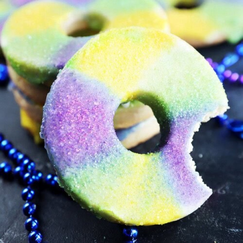 King Cake Cookies For Mardi Gras | Cake 'n Knife