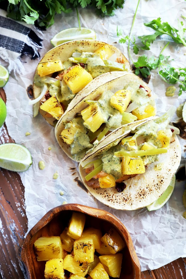 Sheet Pan Pineapple Chipotle Chicken Tacos | Cake 'n Knife