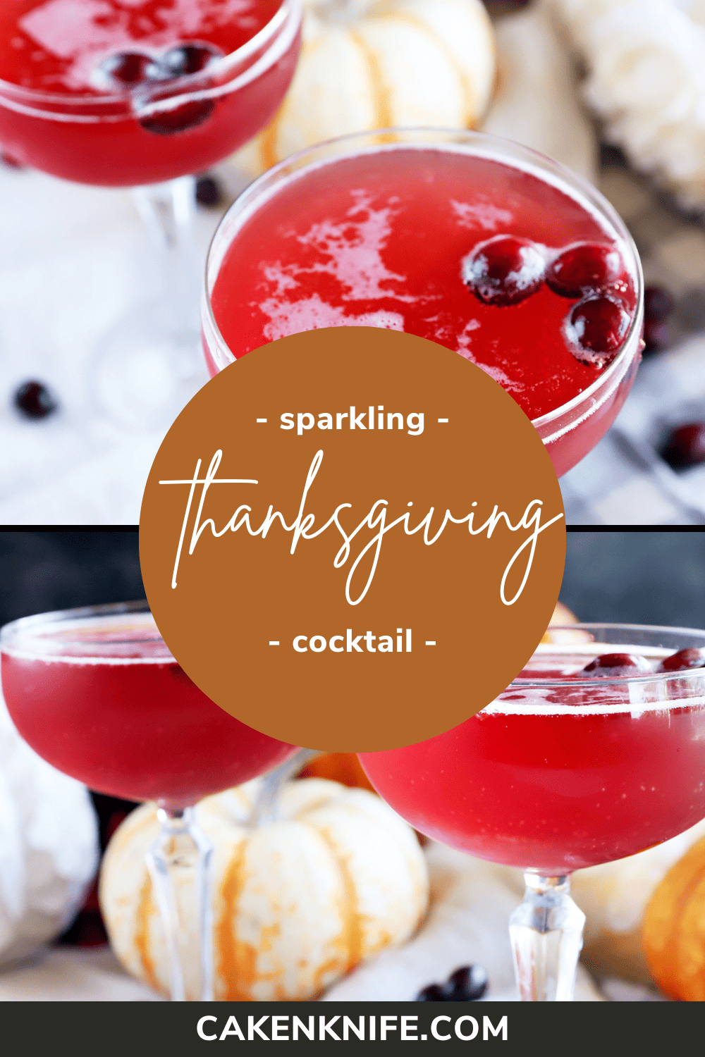 The Easiest Sparkling Thanksgiving Cocktail (only 4 ingredients!)