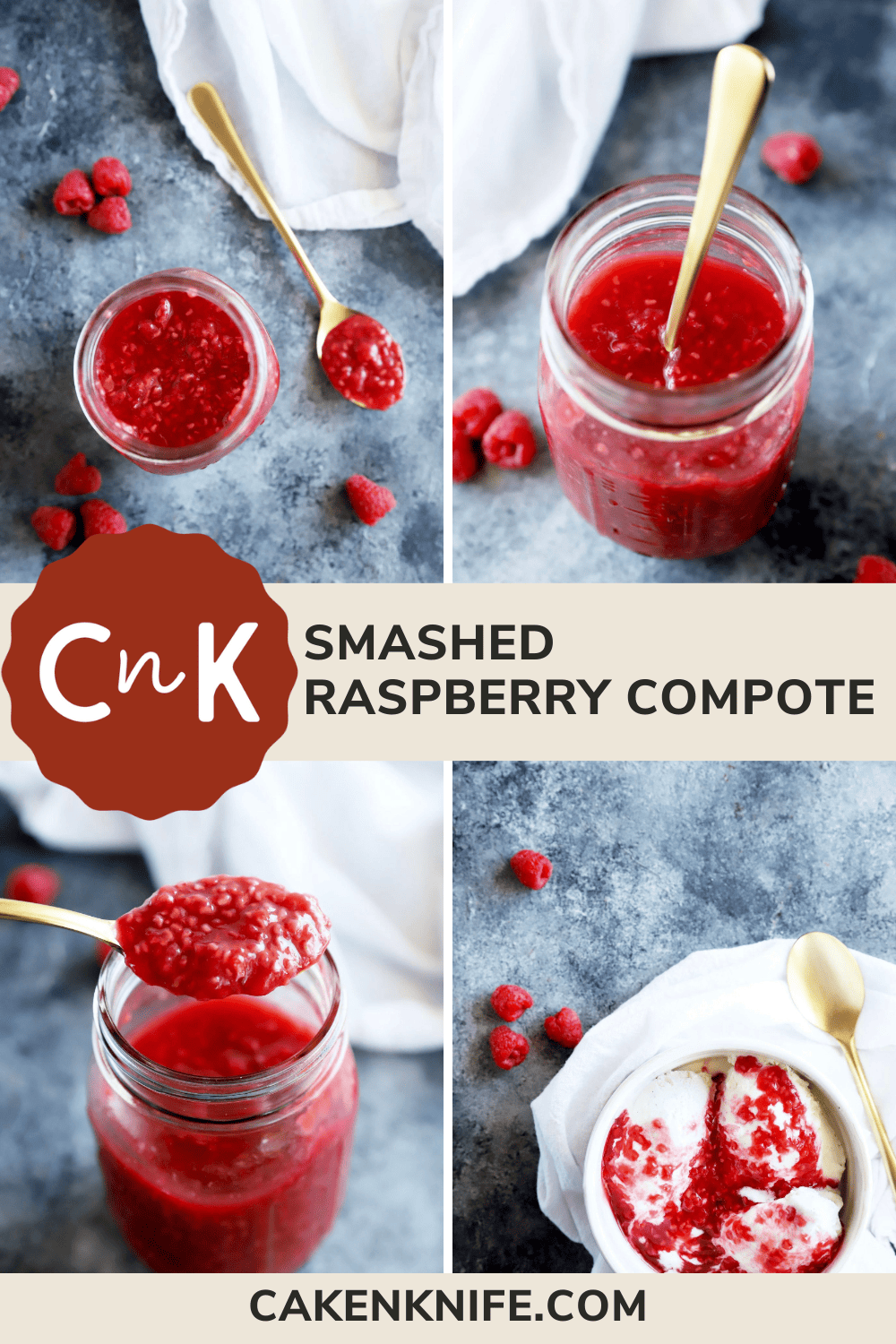 Smashed Raspberry Compote Recipe | Cake 'n Knife