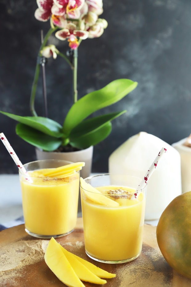 Tropical Coconut Mango Lassi Recipe | Cake 'n Knife
