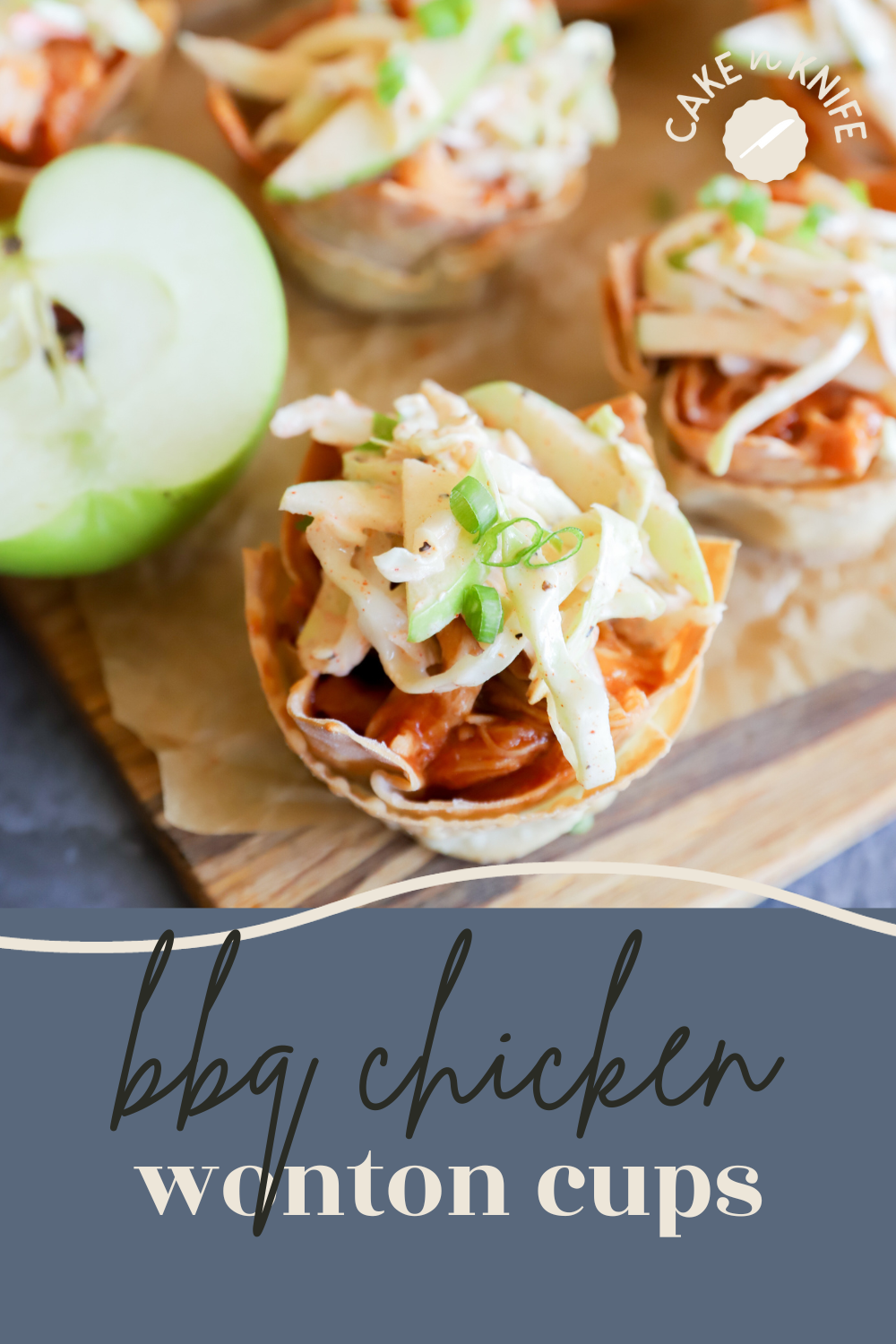 Spicy BBQ Chicken Wonton Cups | Cake 'n Knife
