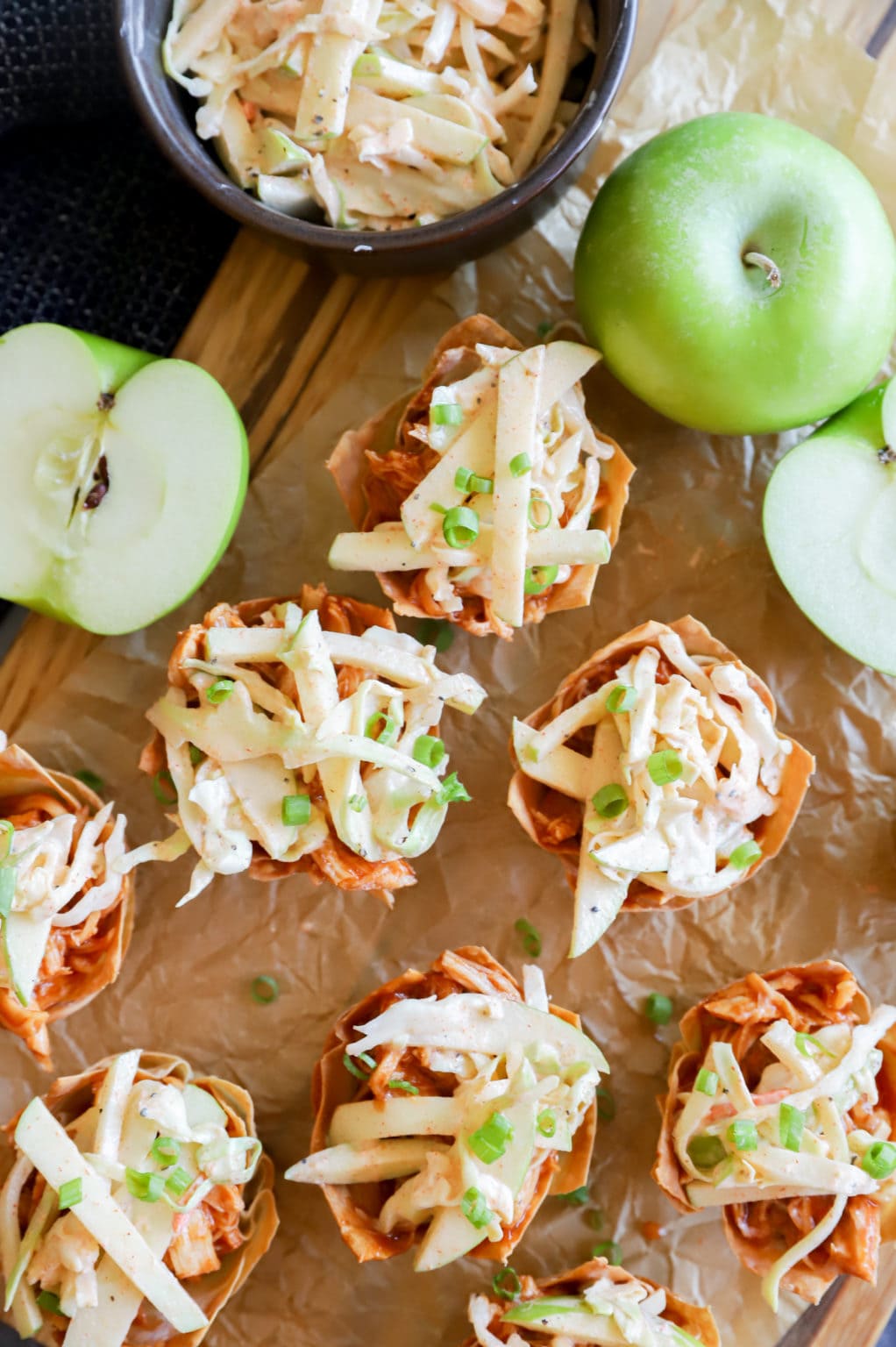 Spicy BBQ Chicken Wonton Cups | Cake 'n Knife