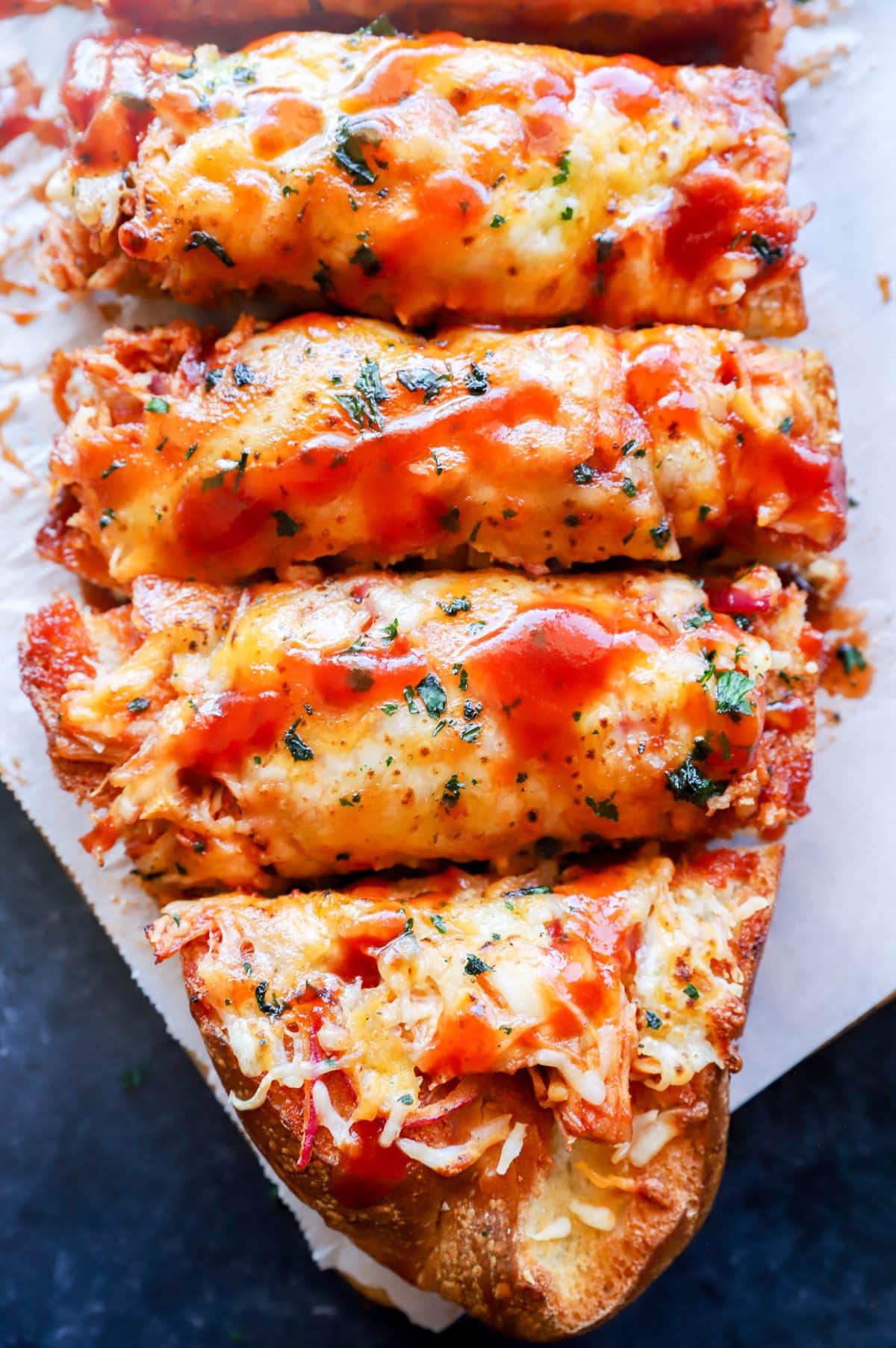 Cheesy BBQ Chicken French Bread | Cake 'n Knife