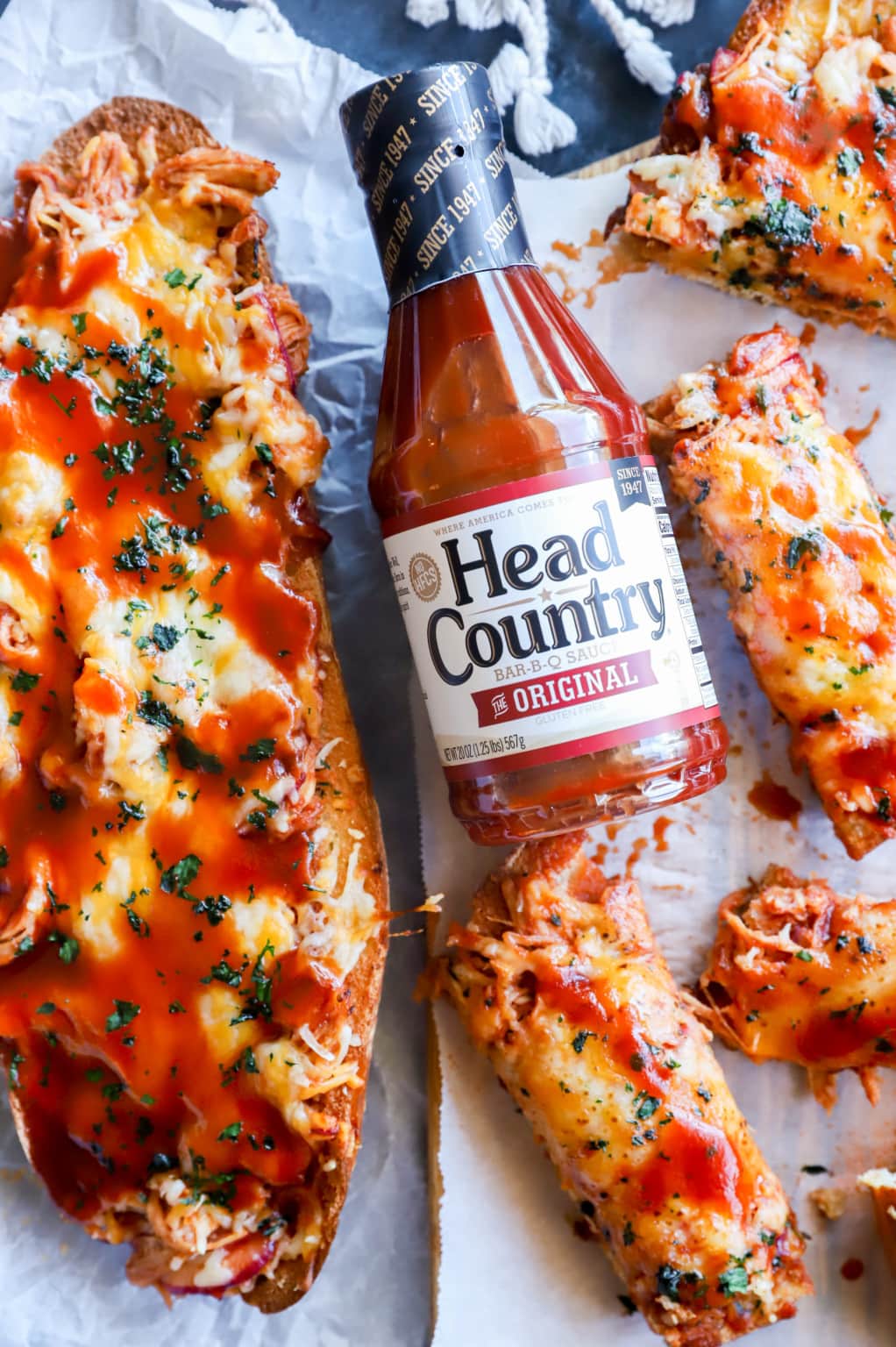 Cheesy BBQ Chicken French Bread | Cake 'n Knife