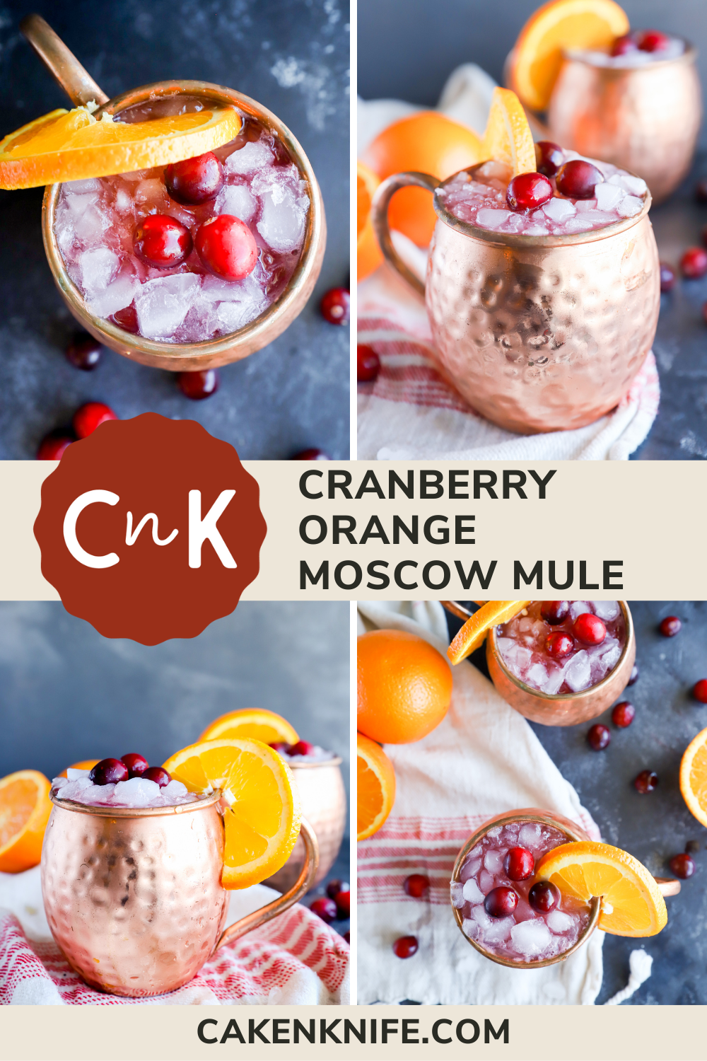 Cranberry Orange Moscow Mule | Cake 'n Knife