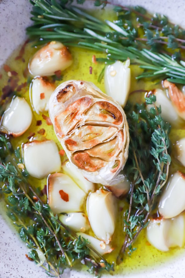 Air Fryer Roasted Garlic | Cake 'n Knife