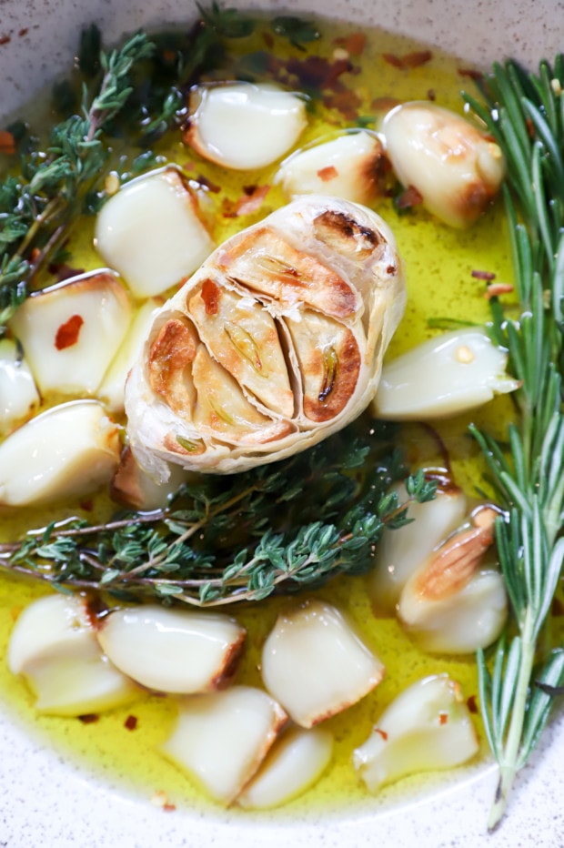 Air Fryer Roasted Garlic | Cake 'n Knife