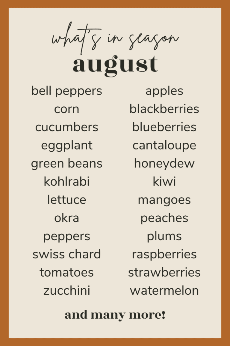 What's in Season in August (Produce Guide) | Cake 'n Knife