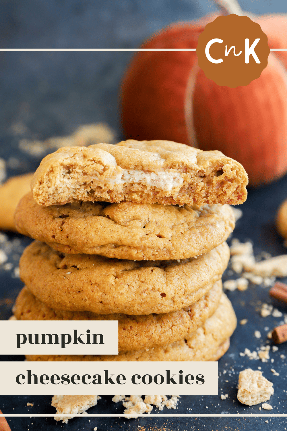 Pumpkin Cheesecake Cookies | Cake 'n Knife