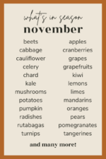 What’s in Season in November (Produce Guide) | Cake 'n Knife