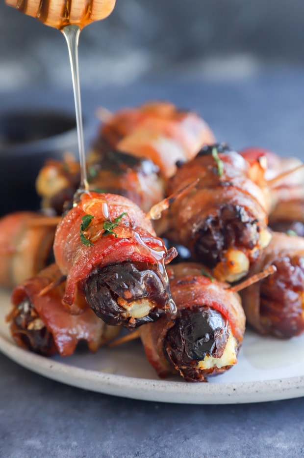 How To Make Bacon Wrapped Dates (With Goat Cheese)