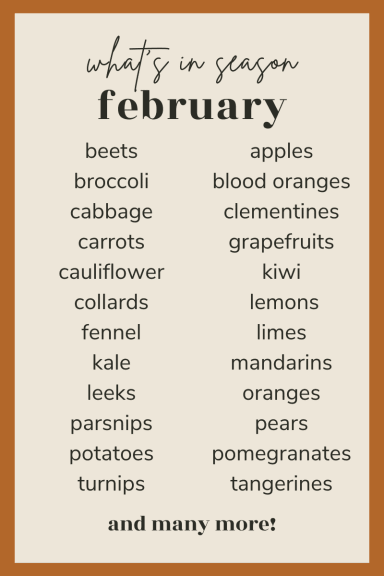 What's in Season in February (Produce Guide) | Cake 'n Knife
