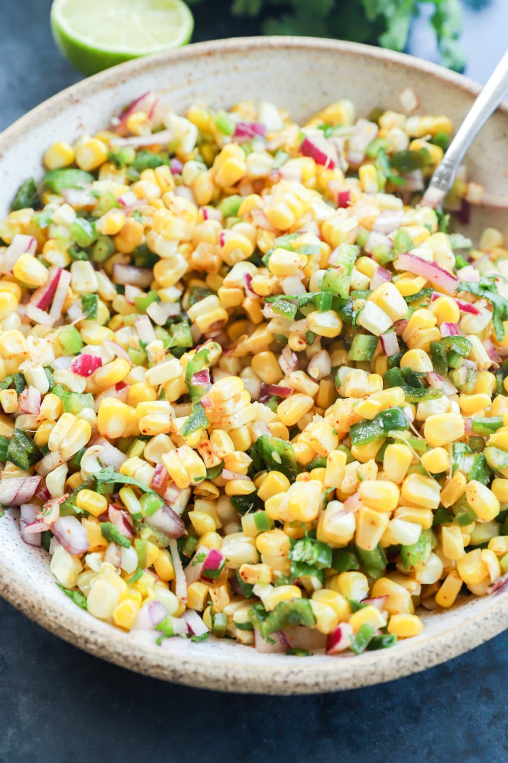 Roasted Chili Corn Salsa Recipe (Easy and Healthy!) | Cake 'n Knife