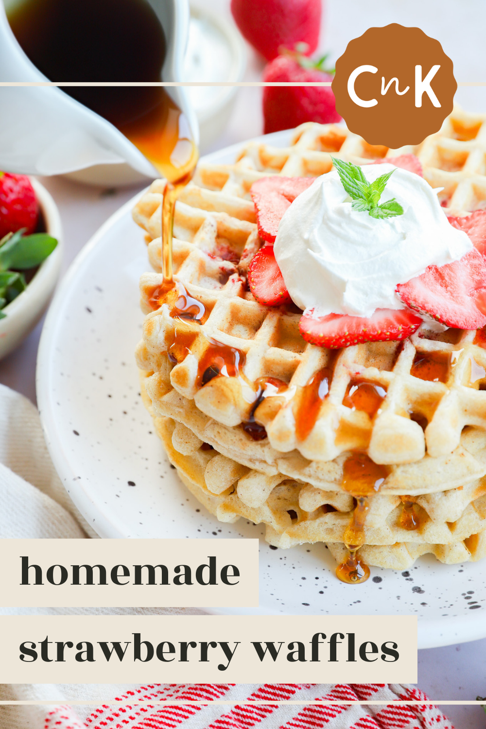 The Best Strawberry Waffles Recipe (With Fresh Strawberries) | Cake 'n ...