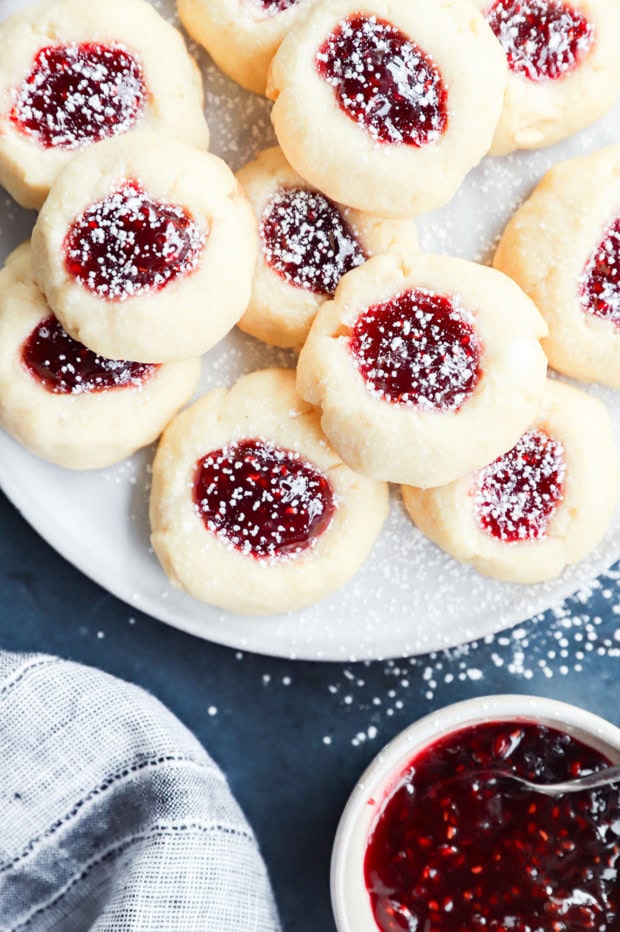 Raspberry Thumbprint Cookies | Cake 'n Knife