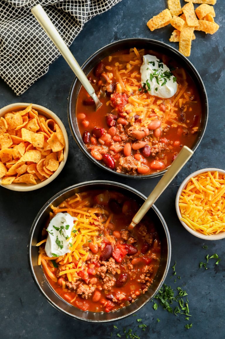 30 Minute Instant Pot Chili Recipe | Cake 'n Knife