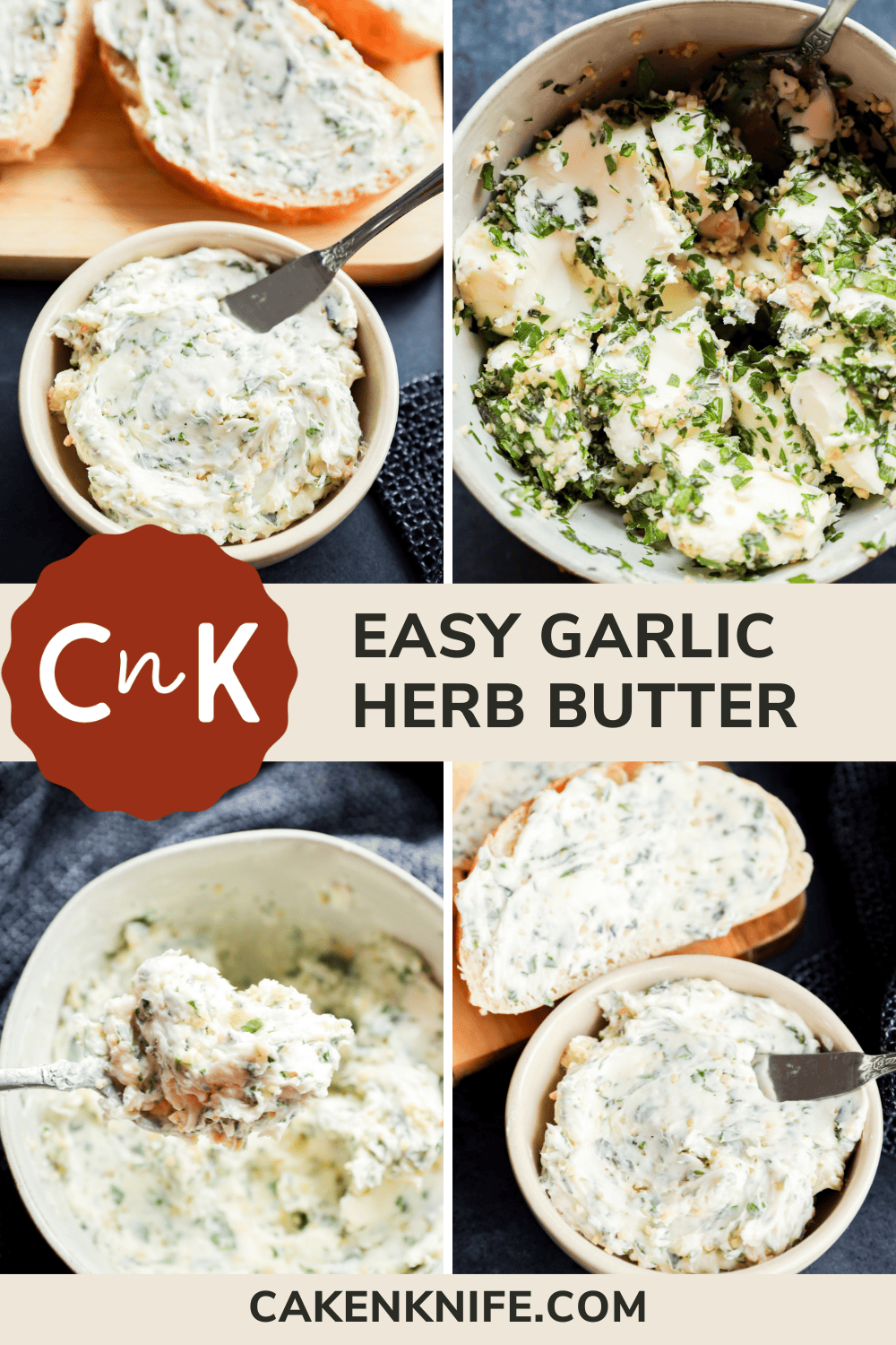 The Easiest Garlic Herb Butter Recipe (with video!) | Cake 'n Knife