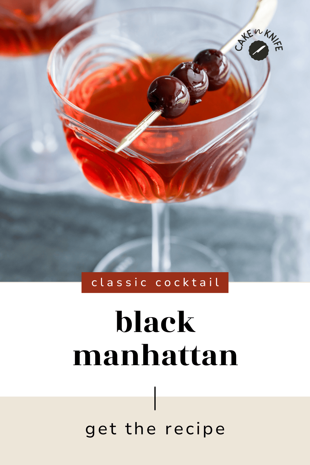 Black Manhattan Cocktail Recipe | Cake 'n Knife