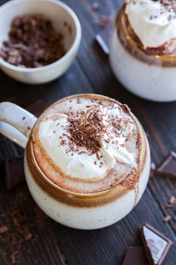 Rich & Creamy Dark Chocolate Hot Chocolate | Cake 'n Knife